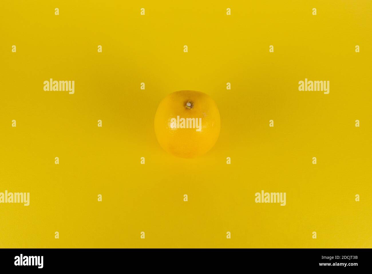 Monotone background with lemon on yellow background. Minimal food ...