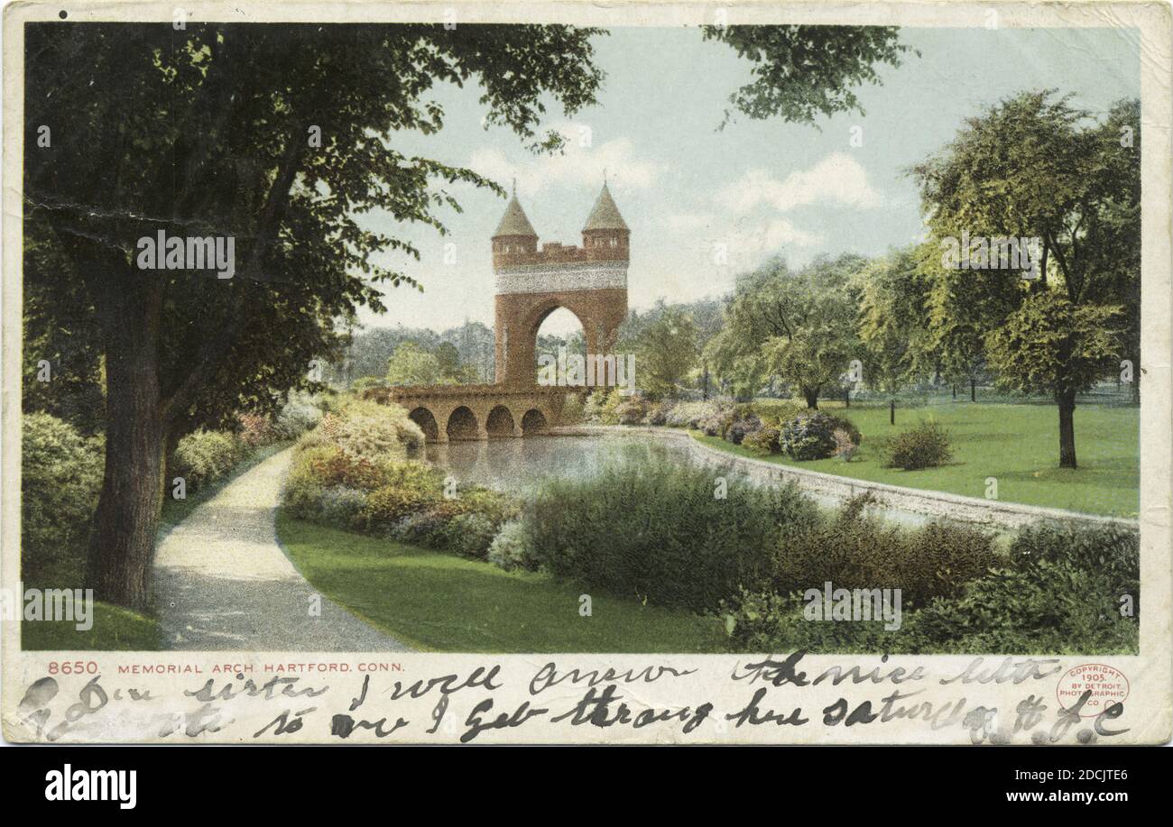 Memorial Arch, Hartford, Conn., still image, Postcards, 1898 - 1931 ...