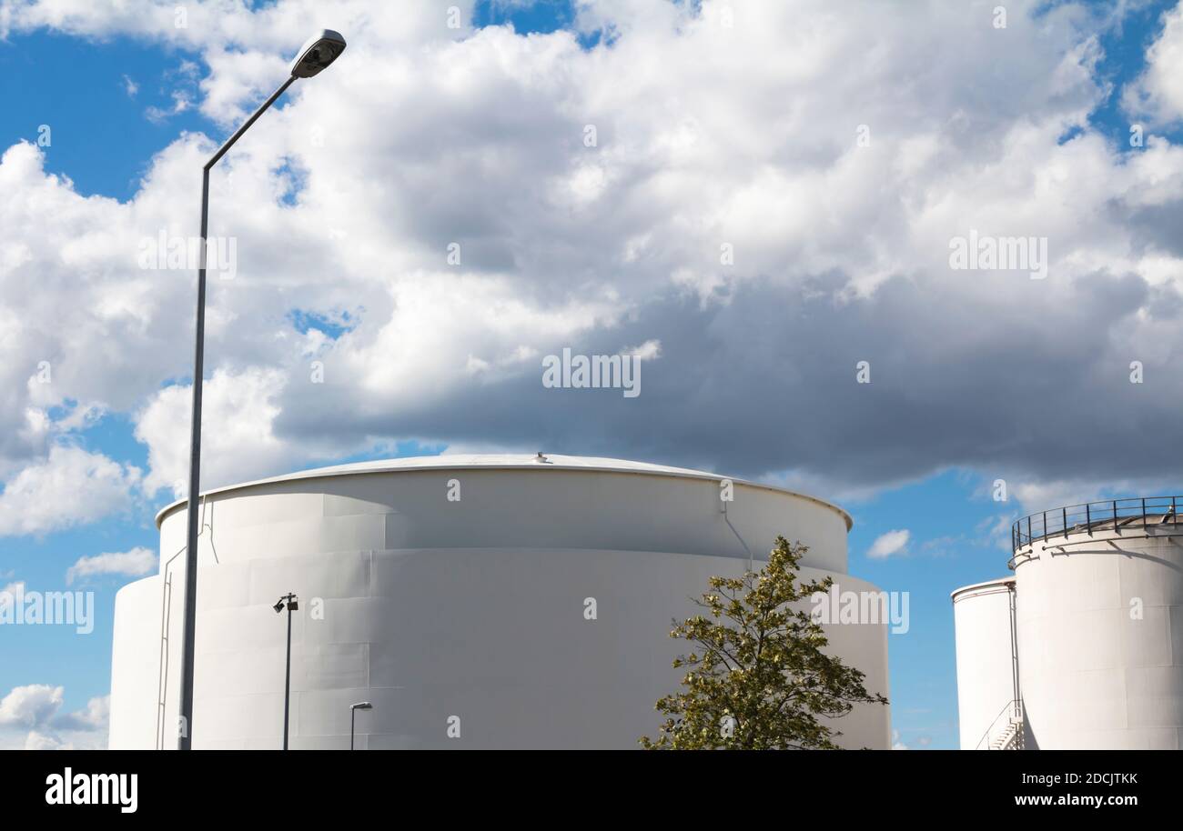 view of Fuel Storage Tank Stock Photo - Alamy