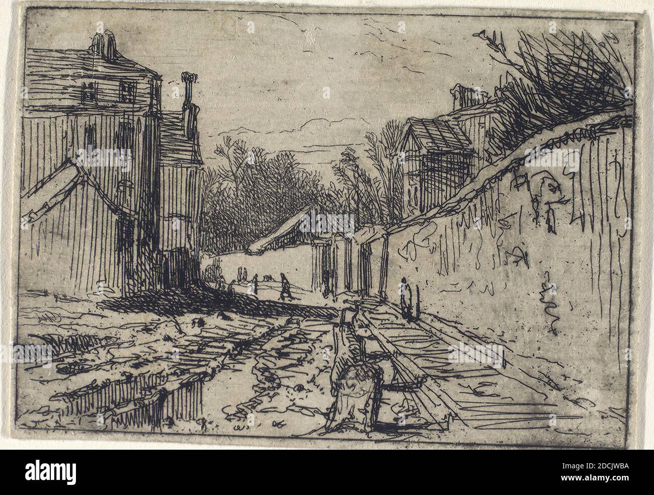 Chemin de ronde de Paris., still image, Prints, 1844 Stock Photo - Alamy
