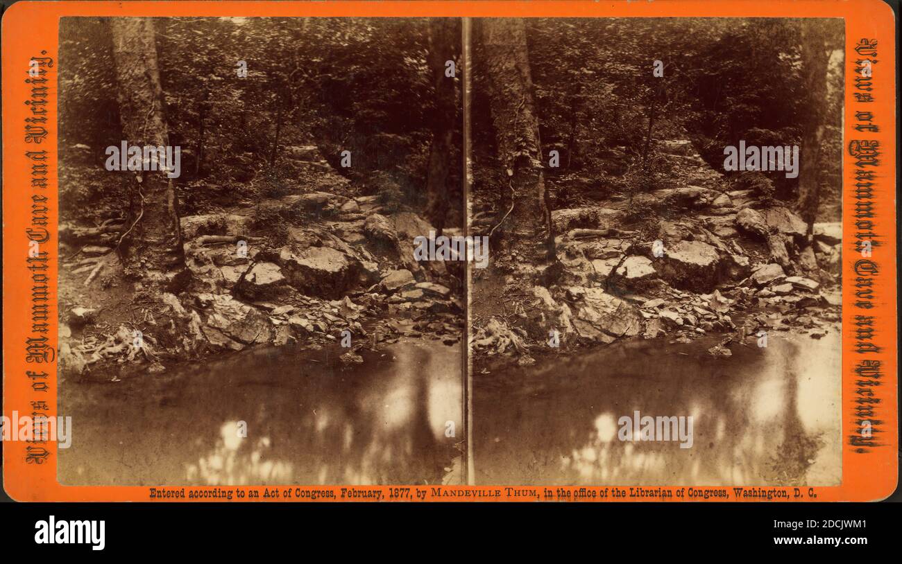 Lower Big Spring., still image, Stereographs, 1876 - 1877, Thum, M. (Mandeville Stock Photo - Alamy