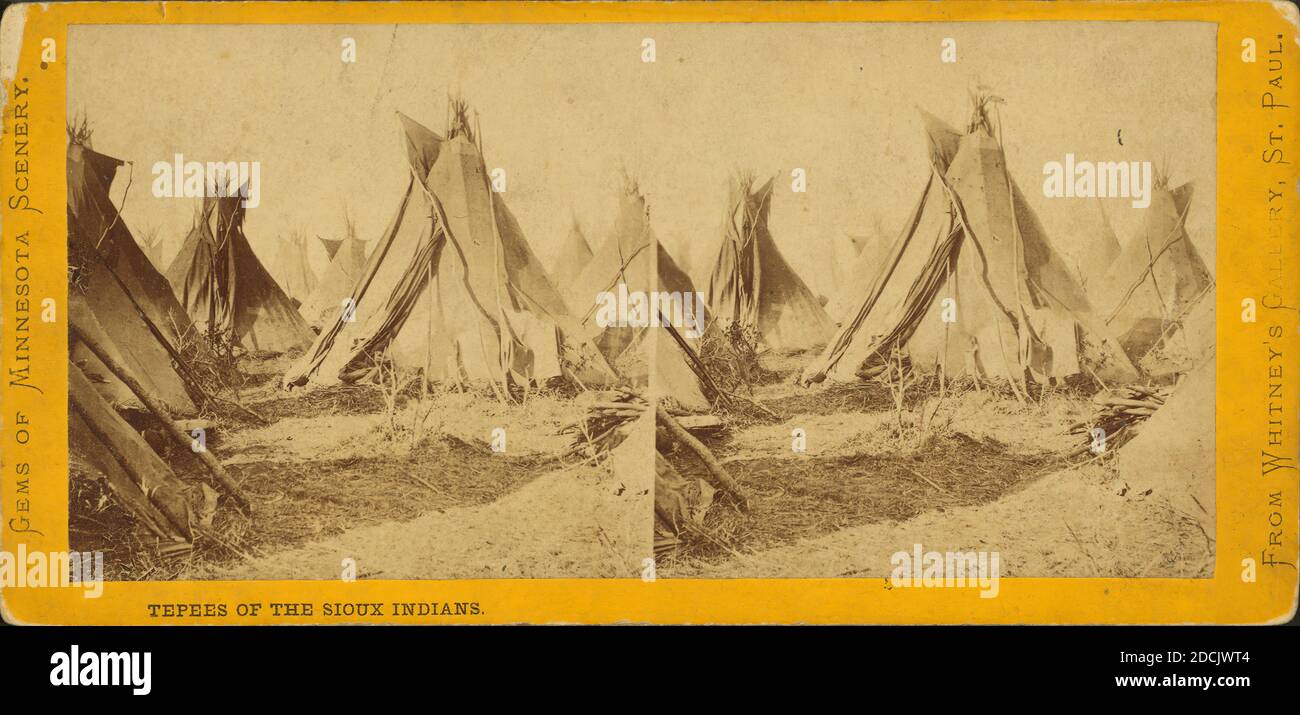 Tepees of the Sioux Indians., still image, Stereographs, 1850 - 1930 ...