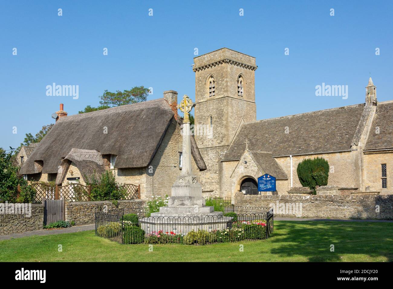 Church And Thatched Cottage High Resolution Stock Photography and ...