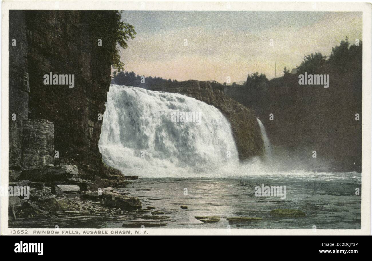 Rainbow Falls, Au Sable Chasm, N.Y., still image, Postcards, 1898 ...