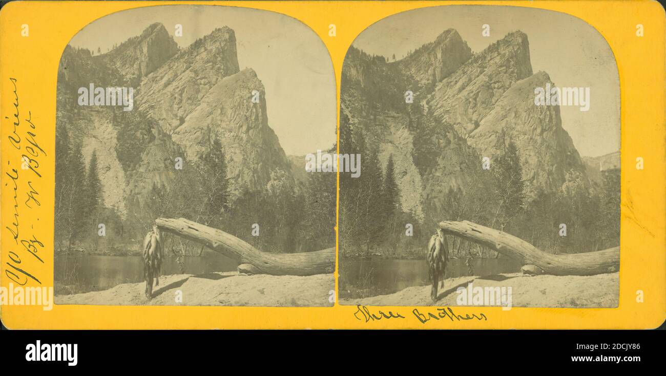 Three Brothers., still image, Stereographs, 1875, Byrd, W Stock Photo ...