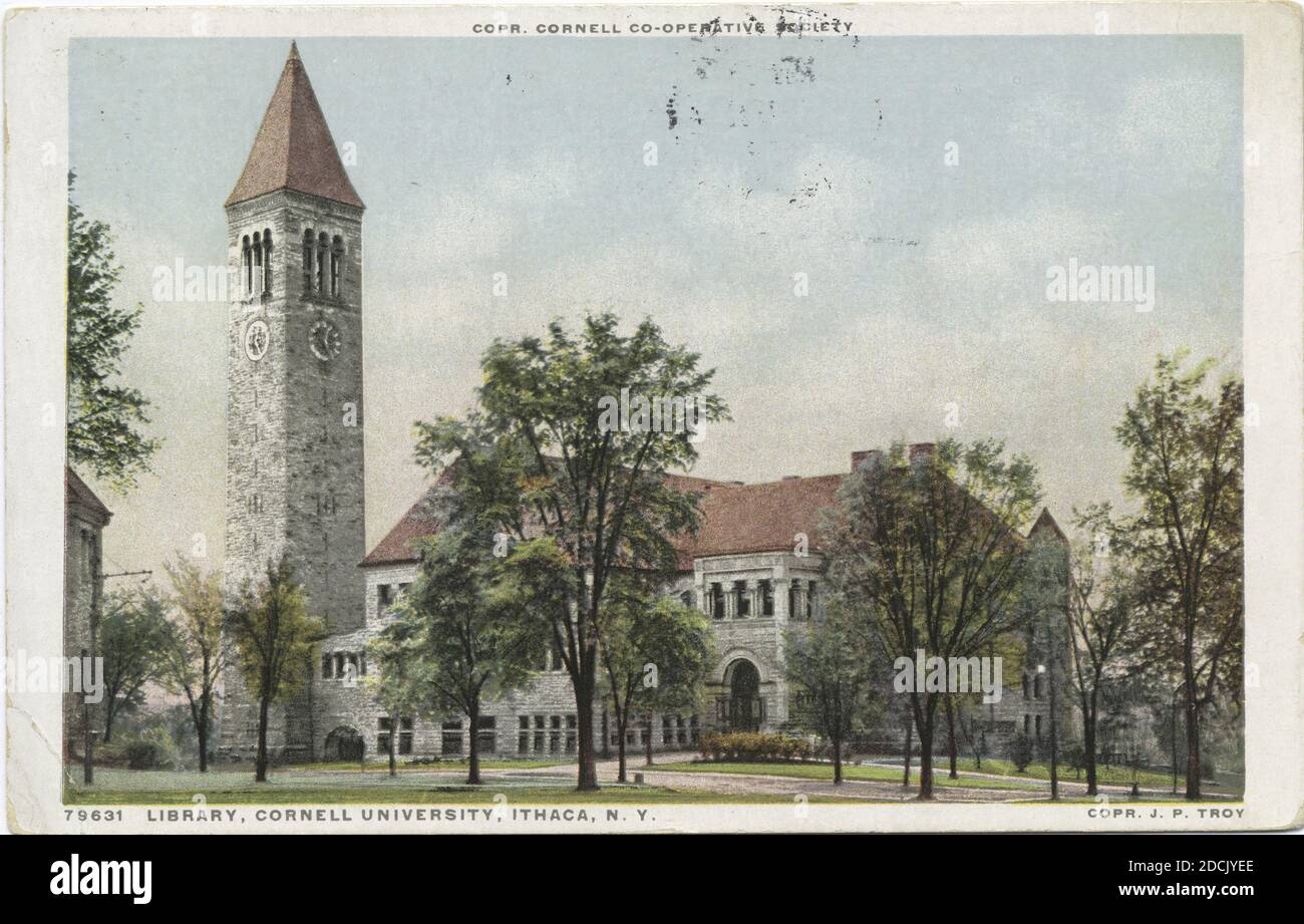Library, Cornell University, Ithaca, N. Y., still image, Postcards ...