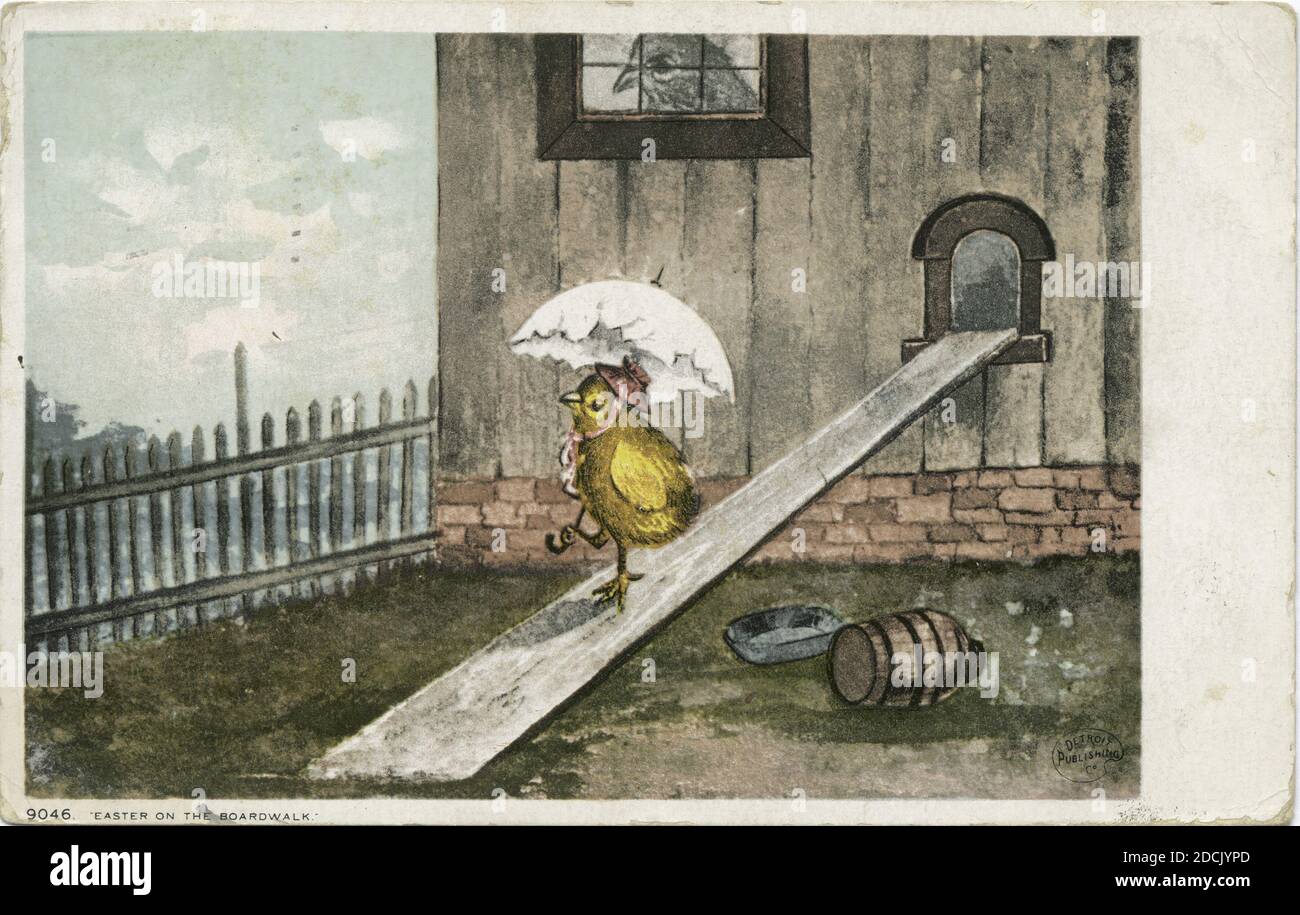 Easter on the Boardwalk, still image, Postcards, 1898 - 1931 Stock ...