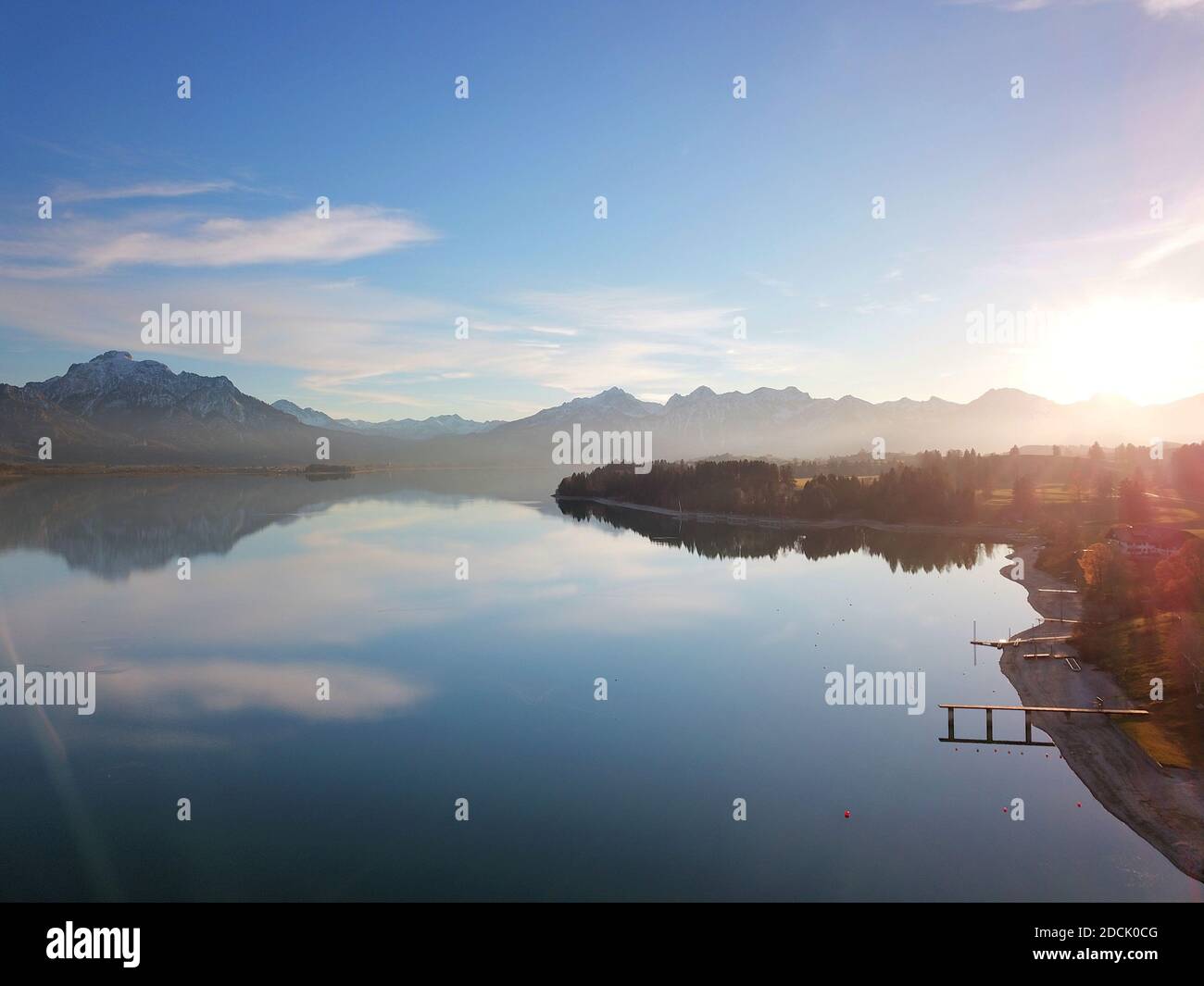Aerial lake forggensee hi-res stock photography and images - Alamy