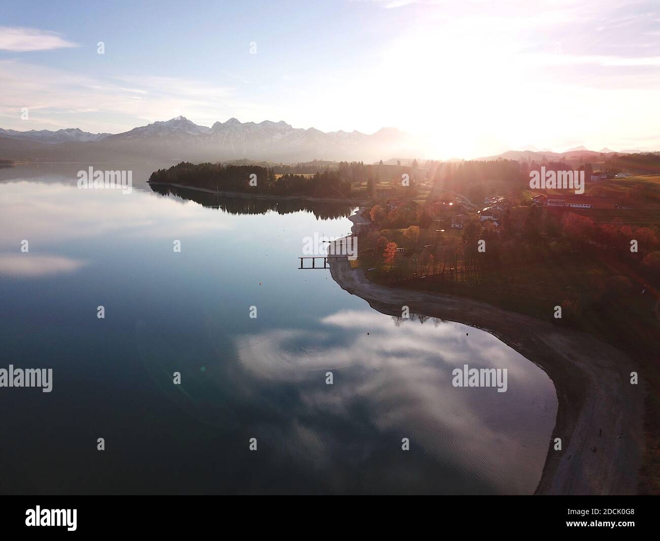 Aerial lake forggensee hi-res stock photography and images - Alamy