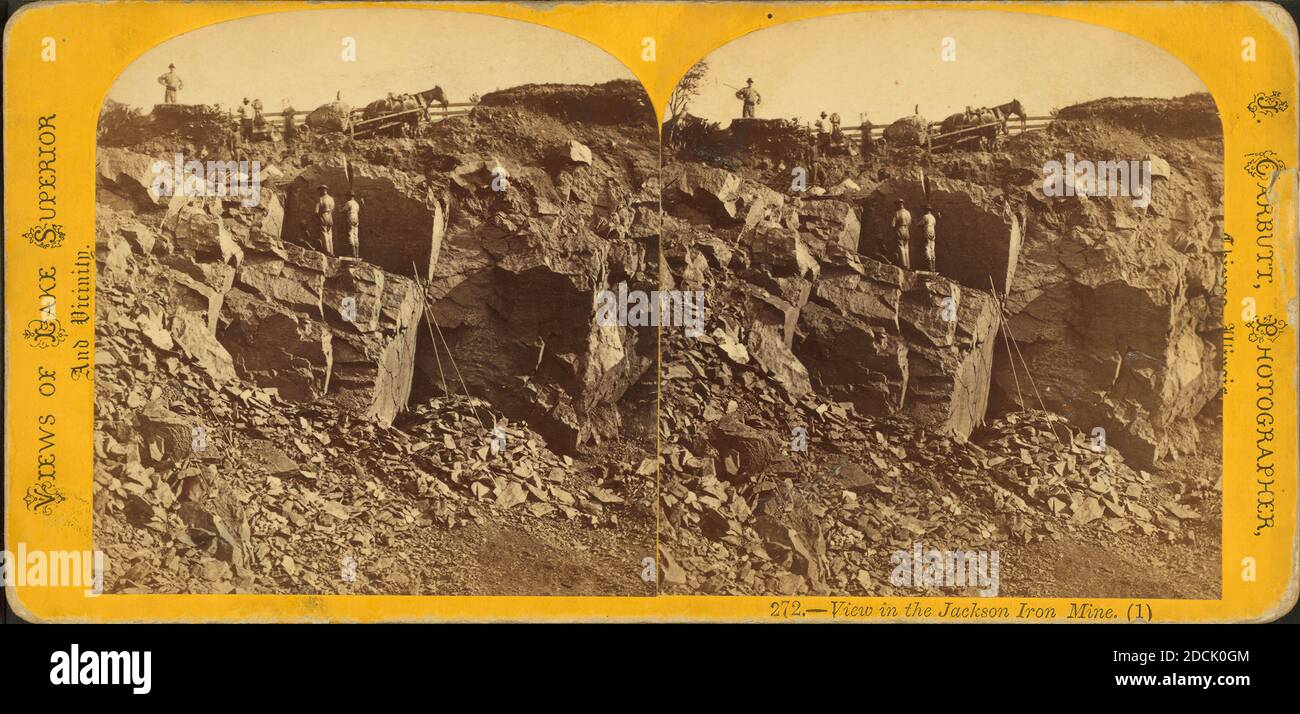 View in the Jackson Iron Mine., still image, Stereographs, 1865 - 1880 ...