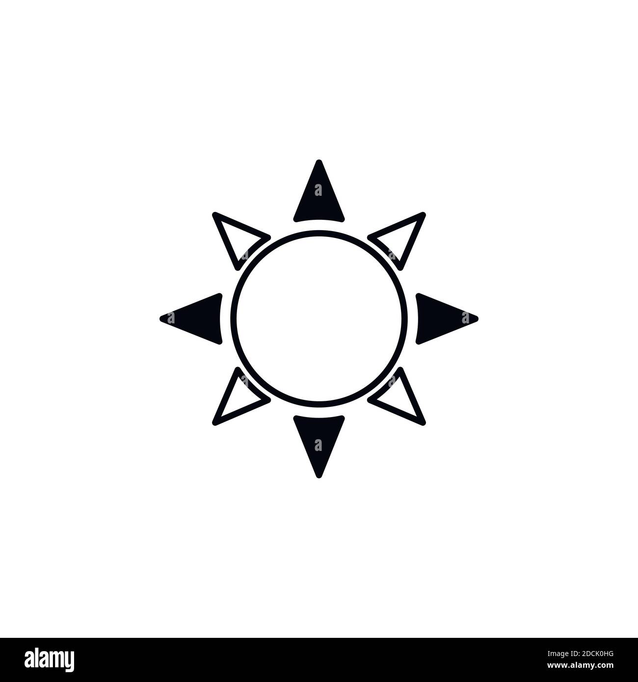 Simple sun icon set Black and White Stock Photos & Images - Alamy