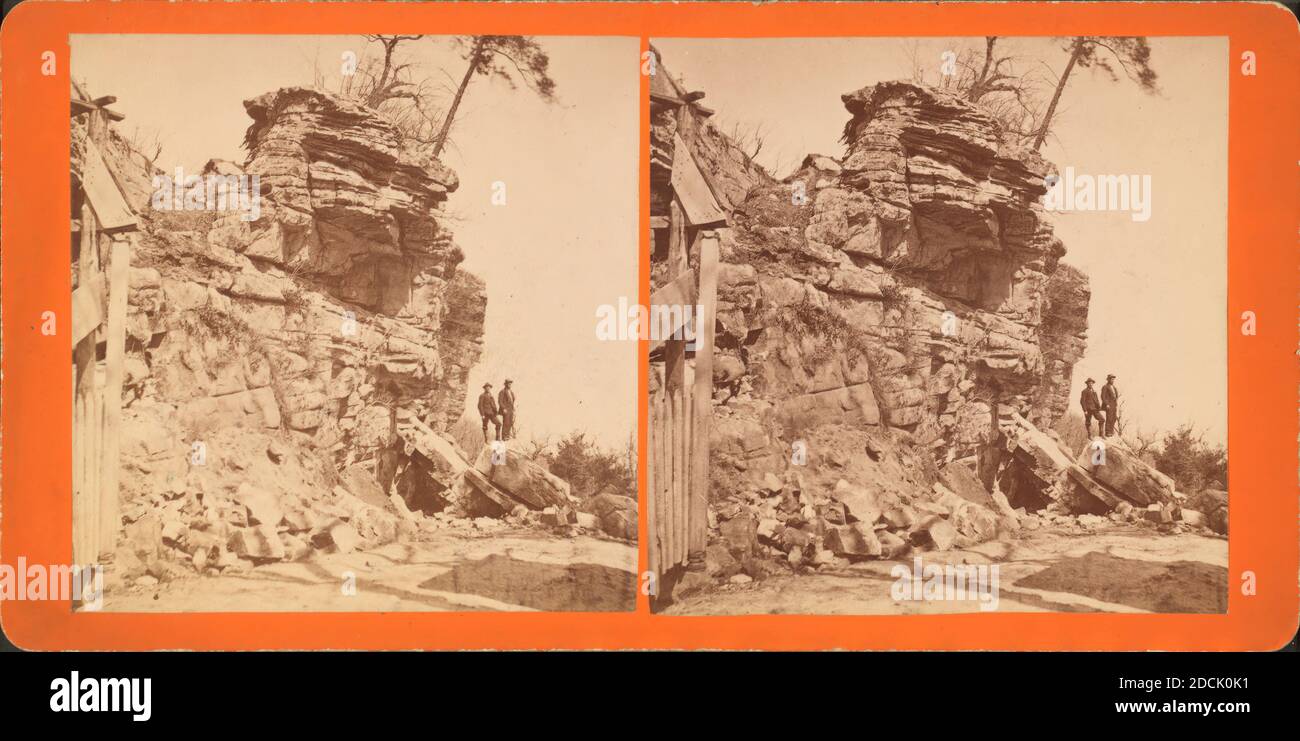 Cliff over Alum Spring, at top of Mountain., still image, Stereographs ...