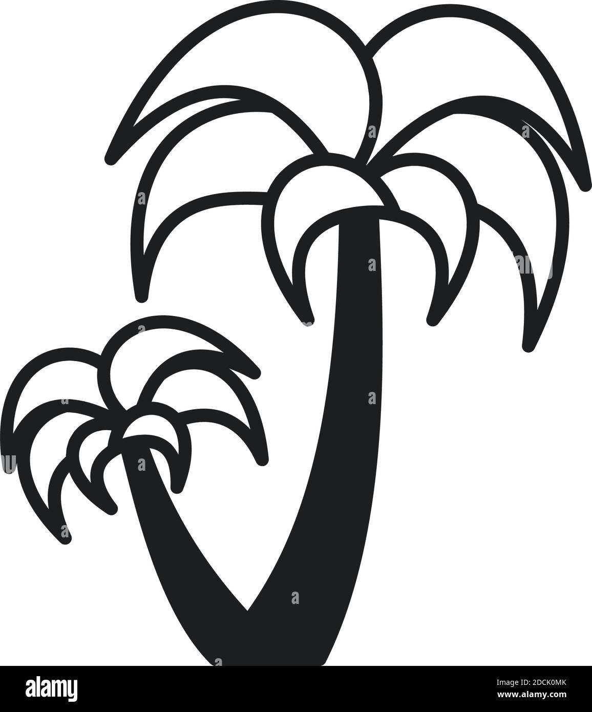 Palm trees icon, vector, illustration on white background Stock Vector ...