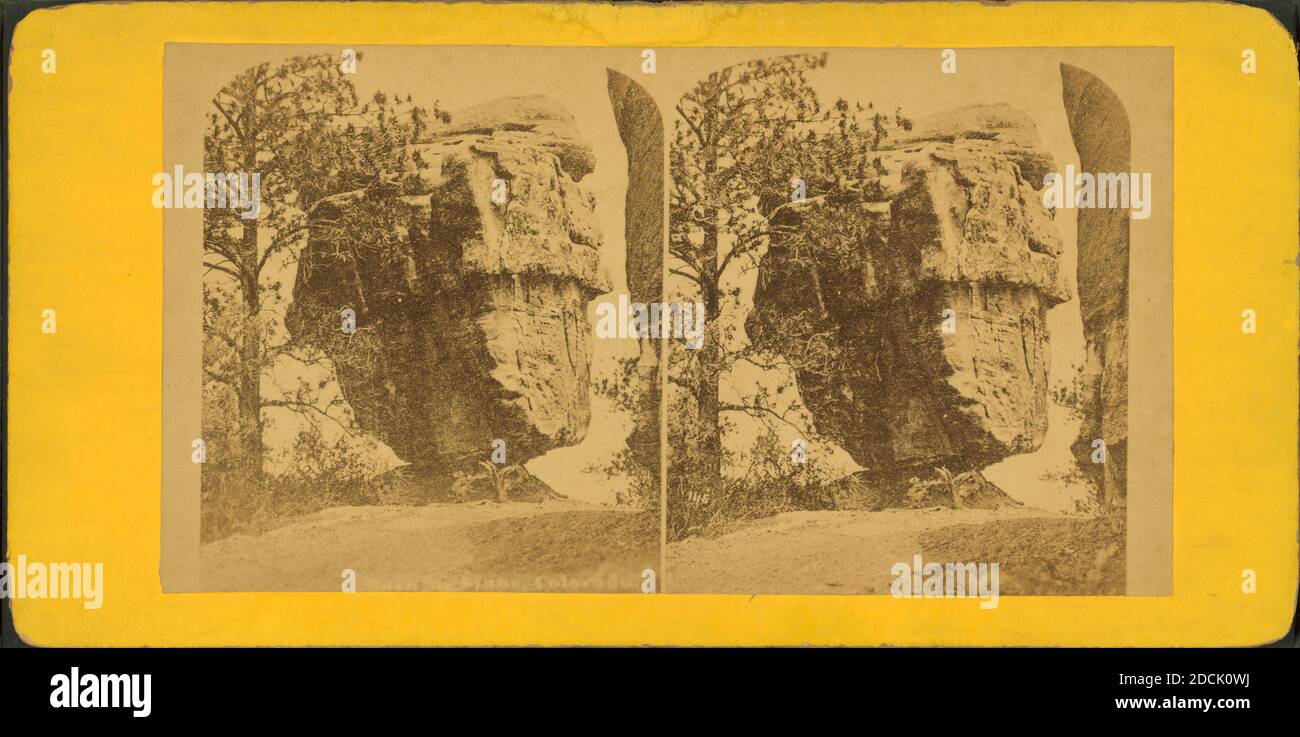 Balancing Rock., still image, Stereographs, 1850 - 1930 Stock Photo - Alamy