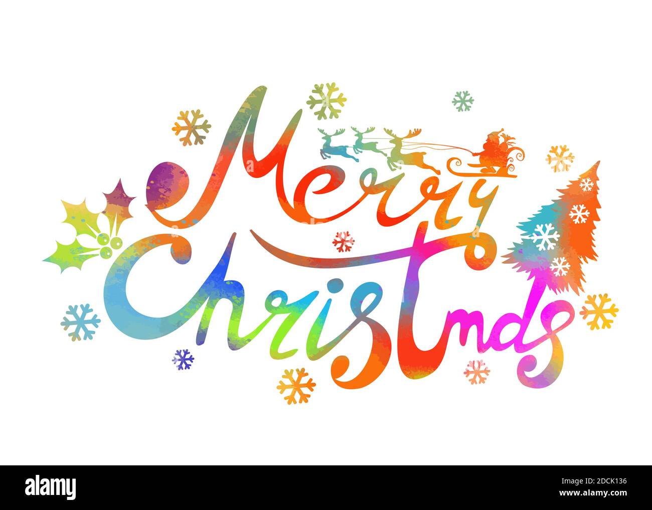 Text Merry Christmas. Vector illustration Stock Vector Image & Art - Alamy