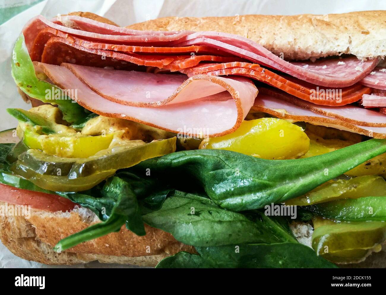 Sub Sandwich with Vegetables Stock Photo - Alamy