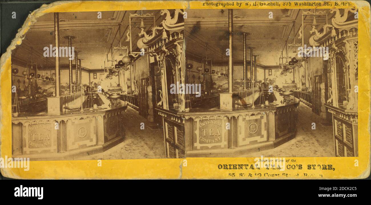 Interior view of the Oriental Tea Co's store., still image ...