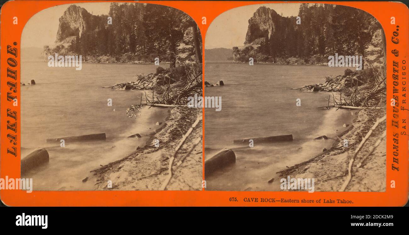 Cave Rock, Eastern shore of Lake Tahoe., still image, Stereographs ...