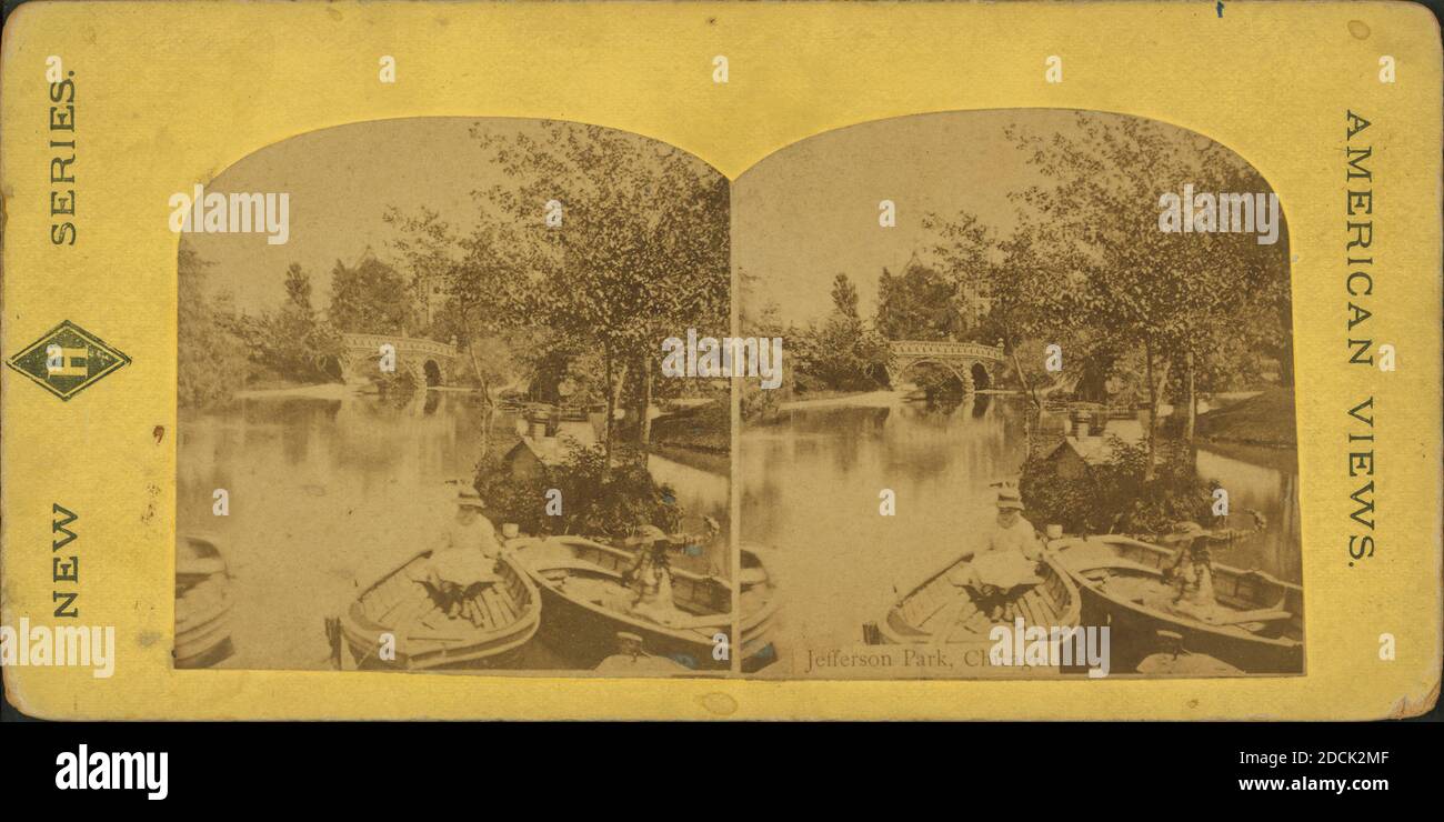 Jefferson Park, Chicago., still image, Stereographs, 1850 - 1930 Stock ...