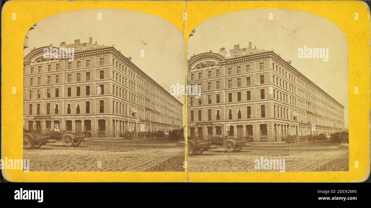 State Street Block, with carts in foreground., still image ...