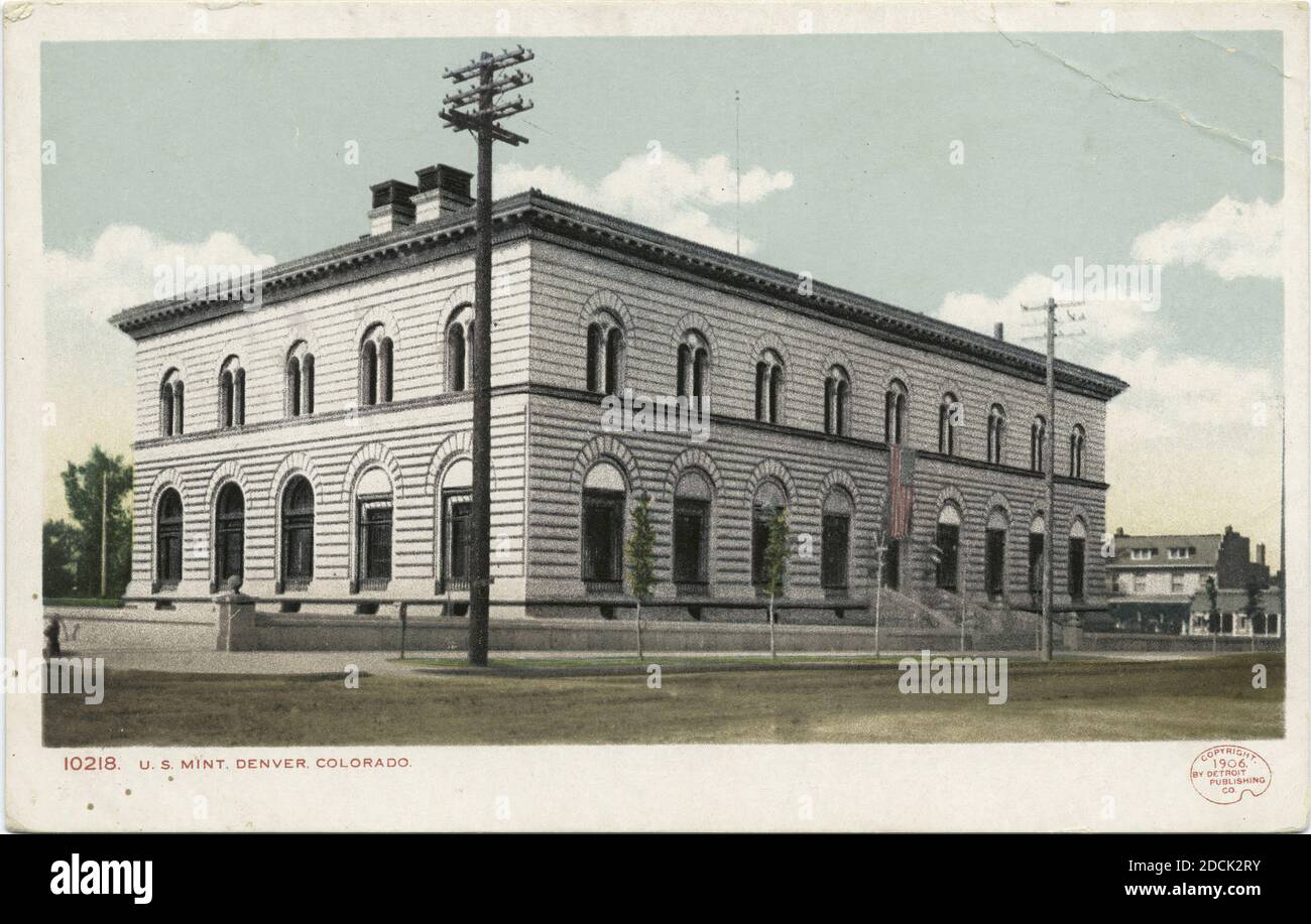 U. S. Mint, Denver, Colo., still image, Postcards, 1898 - 1931 Stock ...