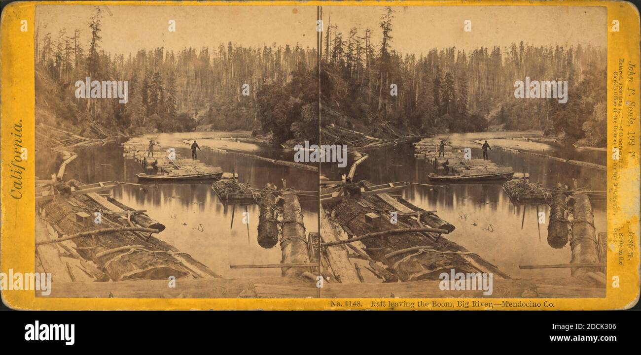 Raft leaving the Boom, Big River Mendocino Co., still image ...