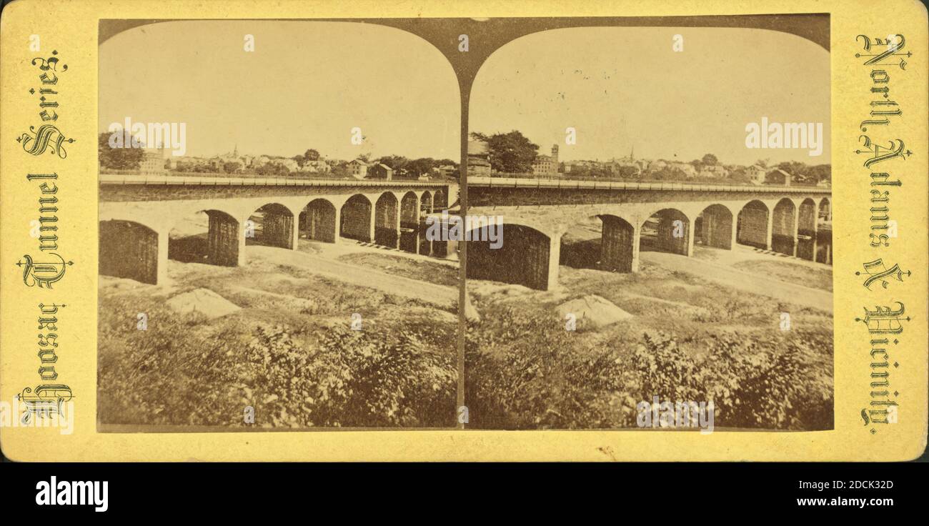 View of a bridge., still image, Stereographs, 1850 - 1930 Stock Photo ...