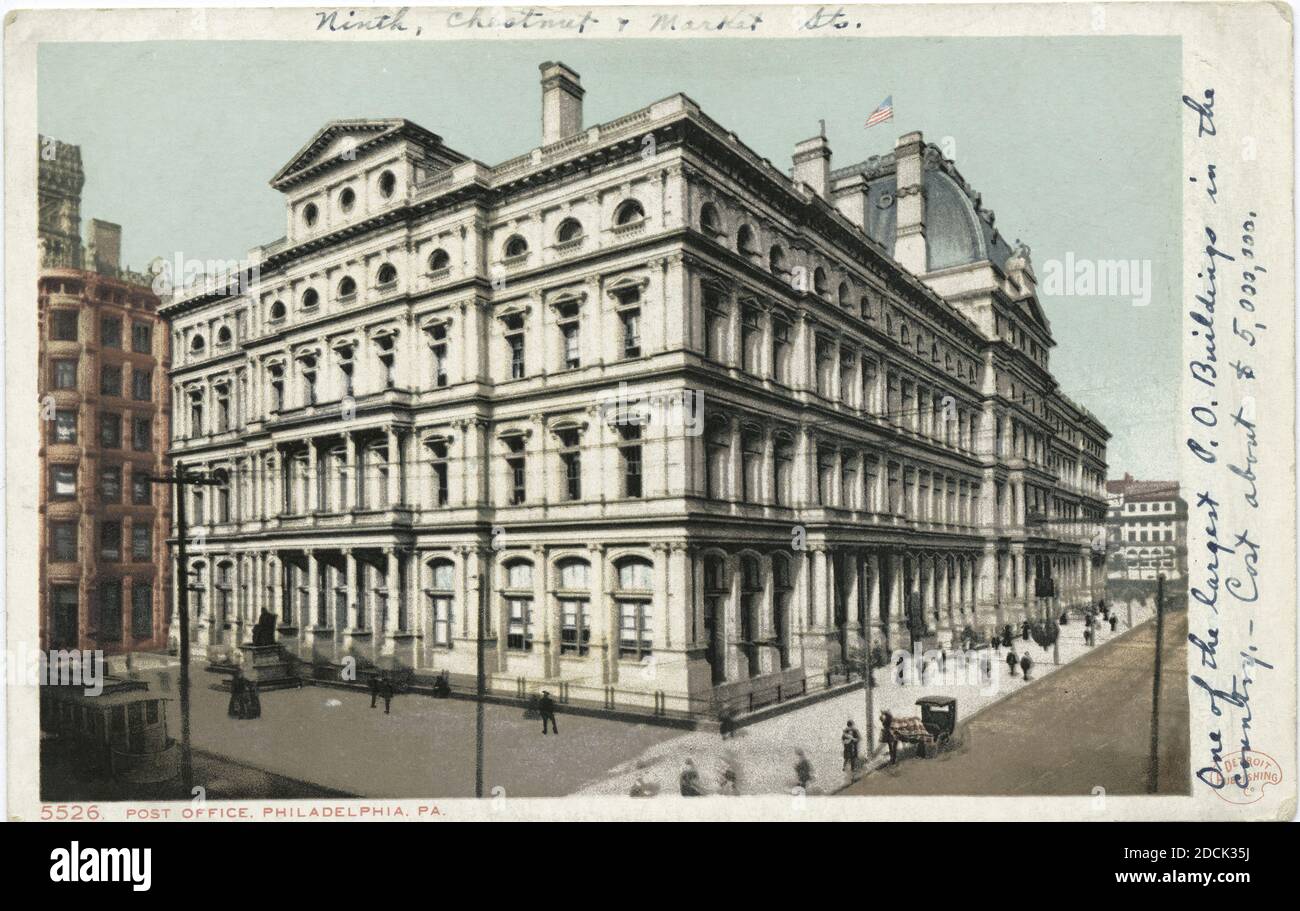 Post Office, Philadelphia, Pa., still image, Postcards, 1898 - 1931 ...