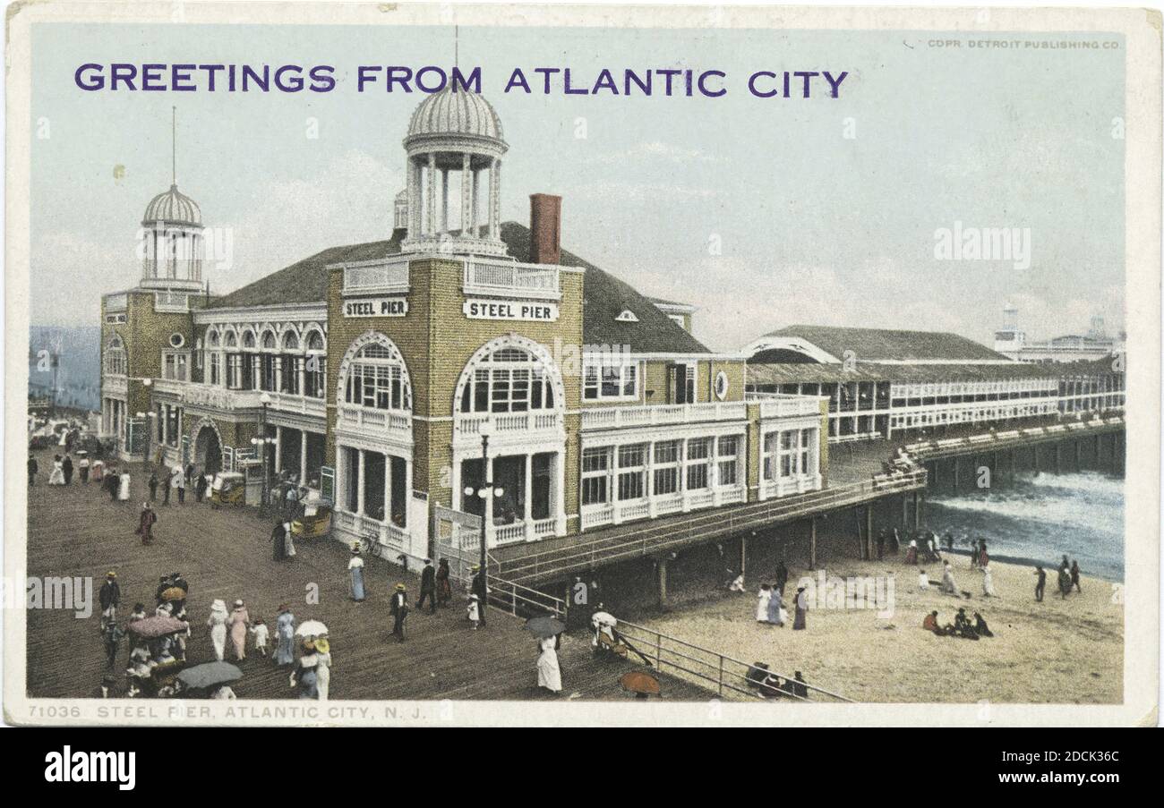 Steel Pier, Atlantic City, N. J., still image, Postcards, 1898 - 1931 ...