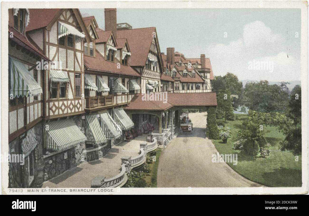 Main Entrance, Briarcliff Lodge, Briarcliff Manor, N. Y., still image ...