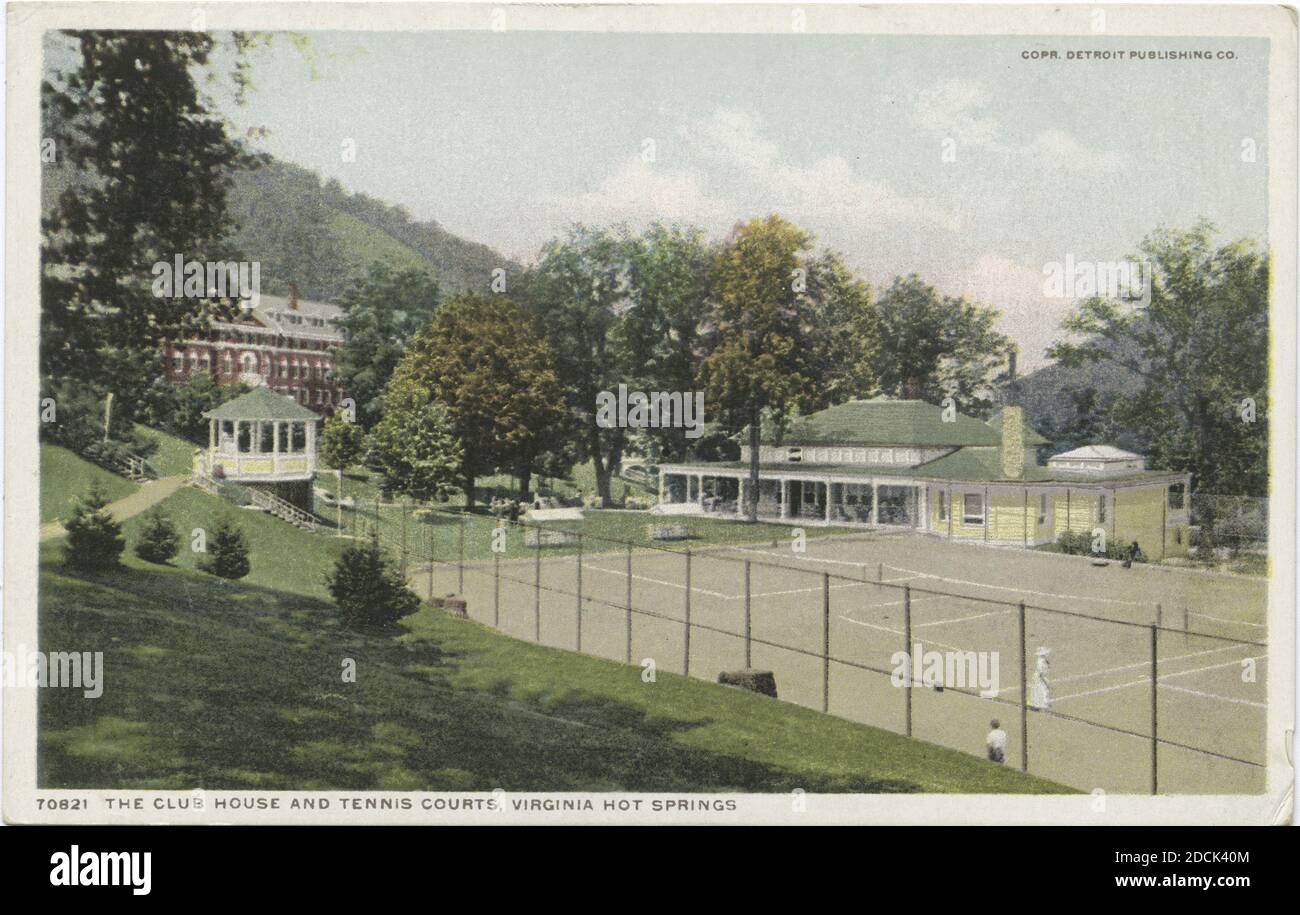 The Club House and Tennis Courts, Virginia Hot Springs, Va., still ...