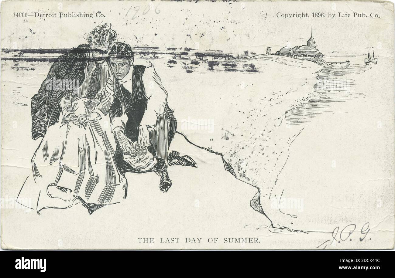 Last Day of Summer, Life Cartoons, still image, Postcards, 1898 - 1931 ...