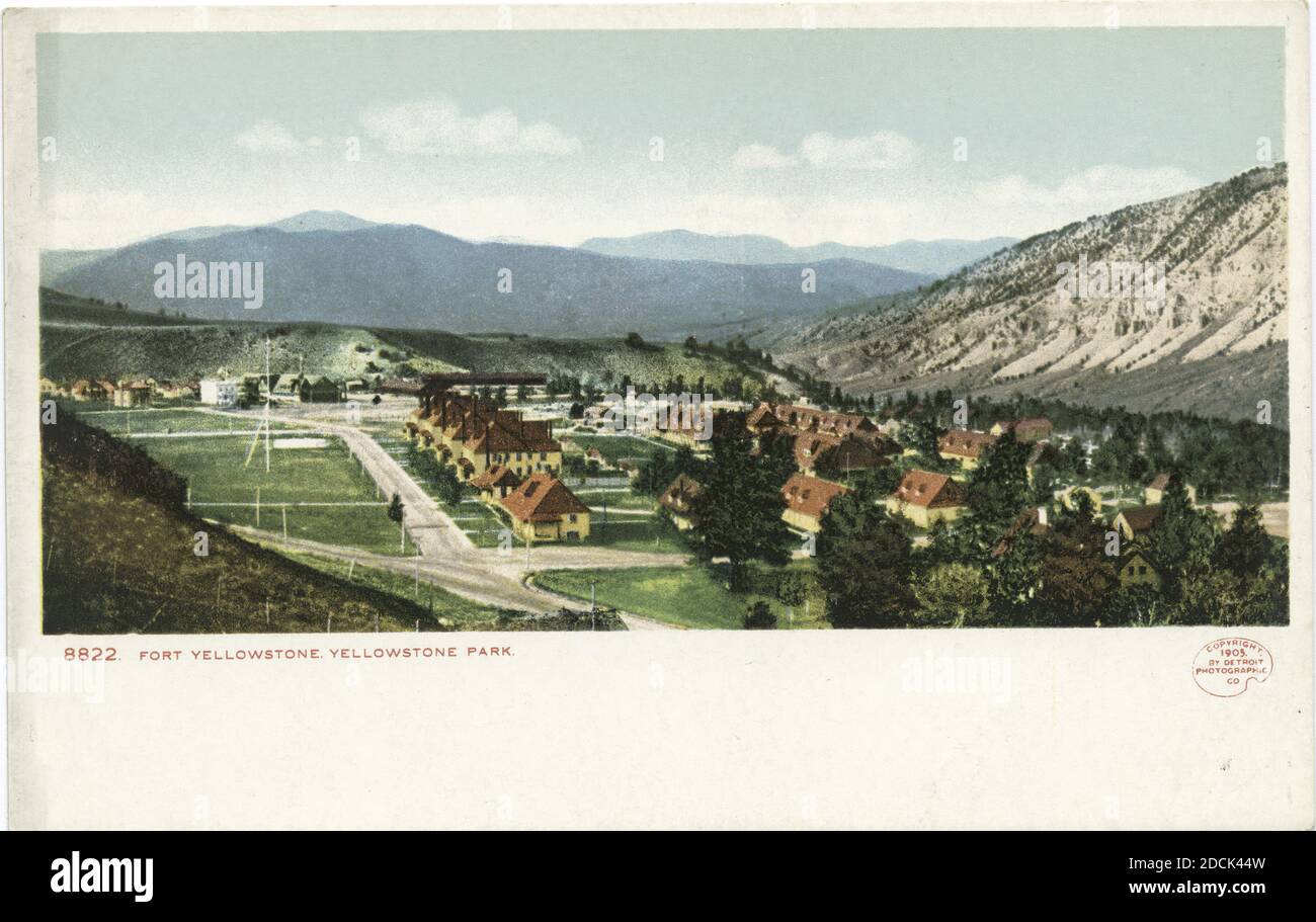 Fort Yellowstone,Yellowstone Ntl. Park, Wyo., still image, Postcards ...