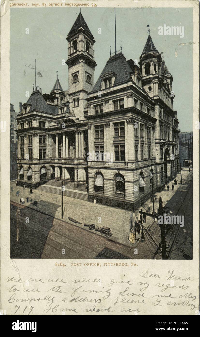 Post Office, Pittsburgh, Pa., still image, Postcards, 1898 - 1931 Stock ...