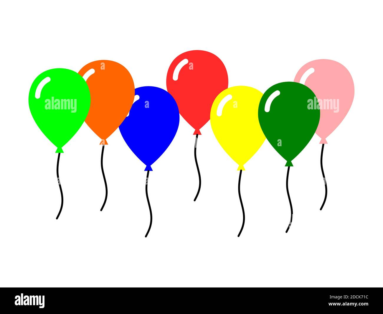 Group of Colorful Balloons Icon. Vector Image Stock Vector Image & Art ...