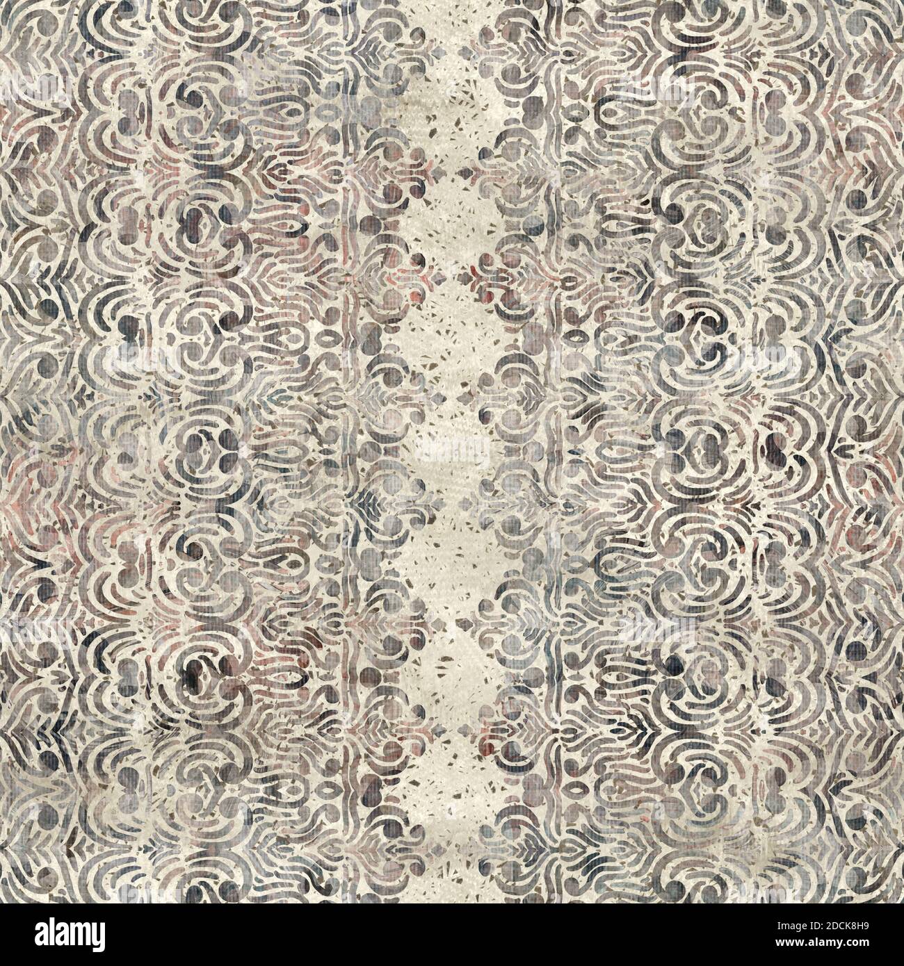 Chic formal grungy damask texture seamless pattern Stock Photo - Alamy