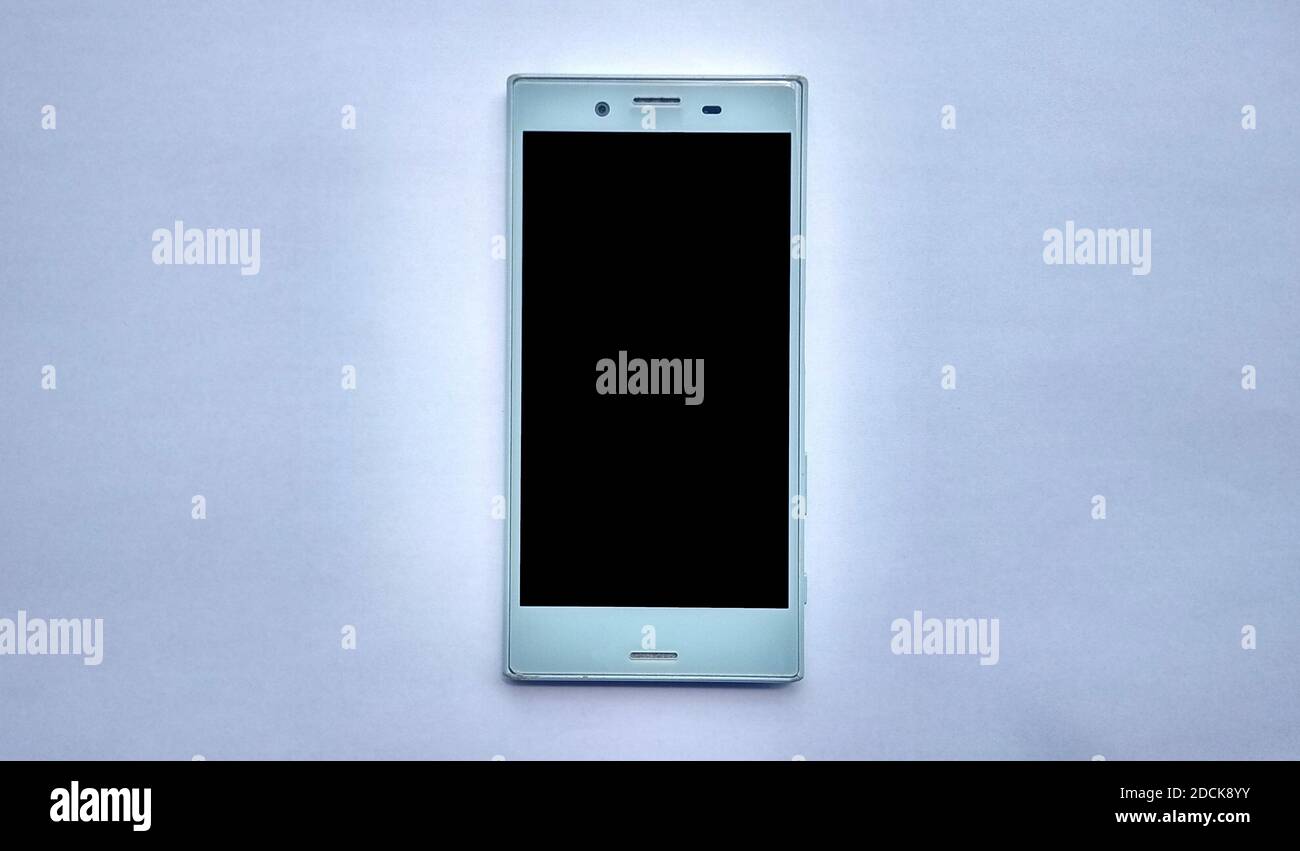 Handphone in white background elegant Stock Photo - Alamy