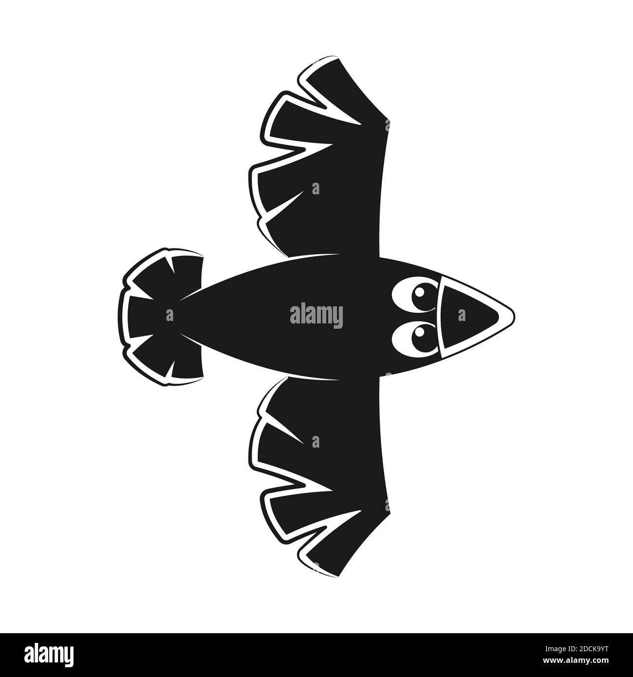 funny crow silhouette icon on a white isolated background. Vector image ...