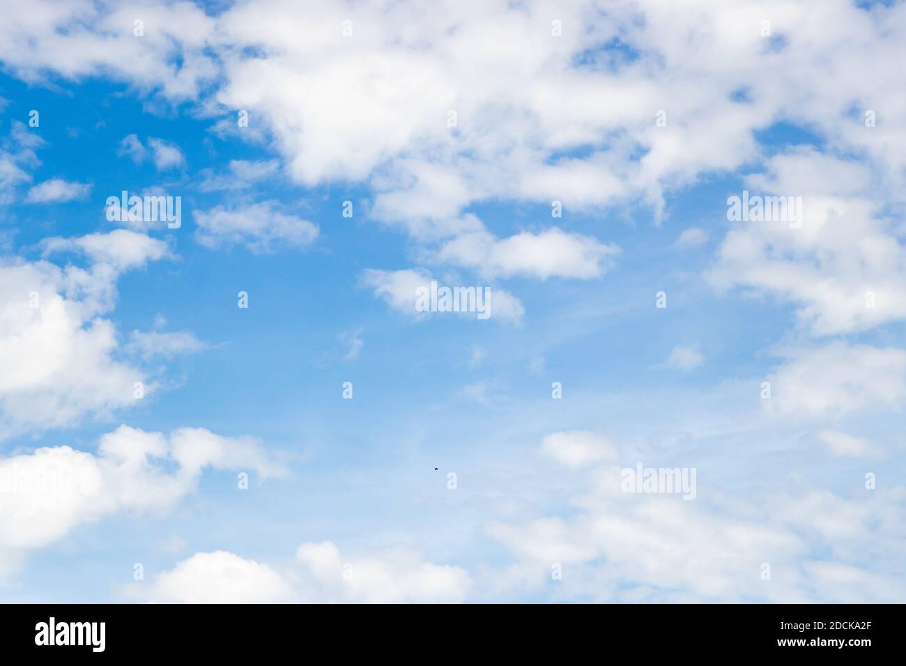 Clear blue color sky with white cloud background Stock Photo - Alamy