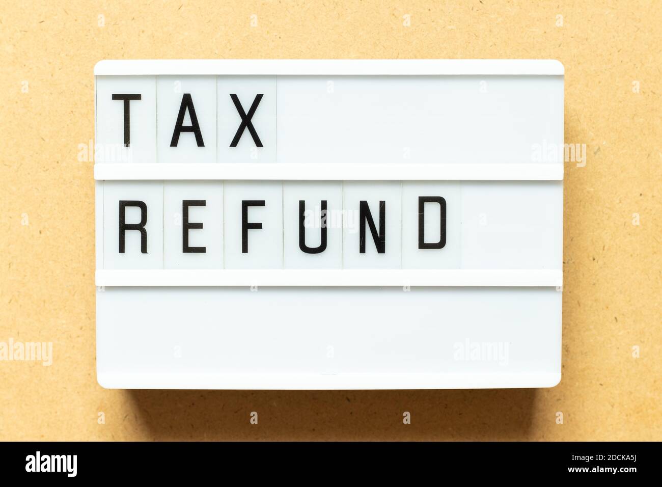 Tax refund banner word hi-res stock photography and images - Alamy