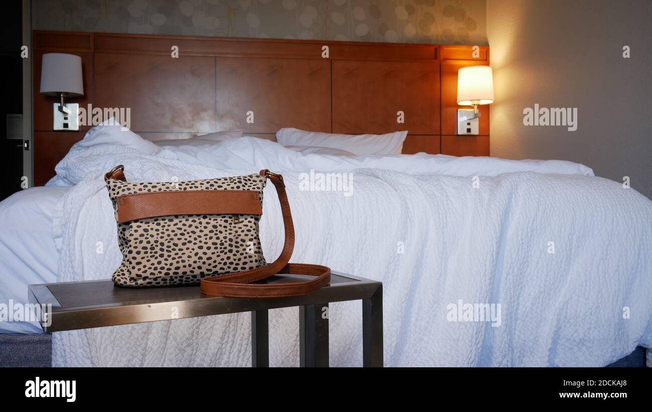 Handbag Left in Hotel Stock Photo - Alamy