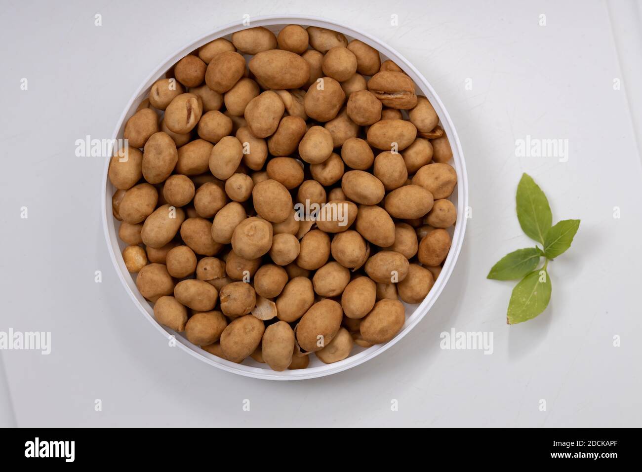 Cracker nuts, Japanese peanuts or Japanese style peanuts, a snack food ...