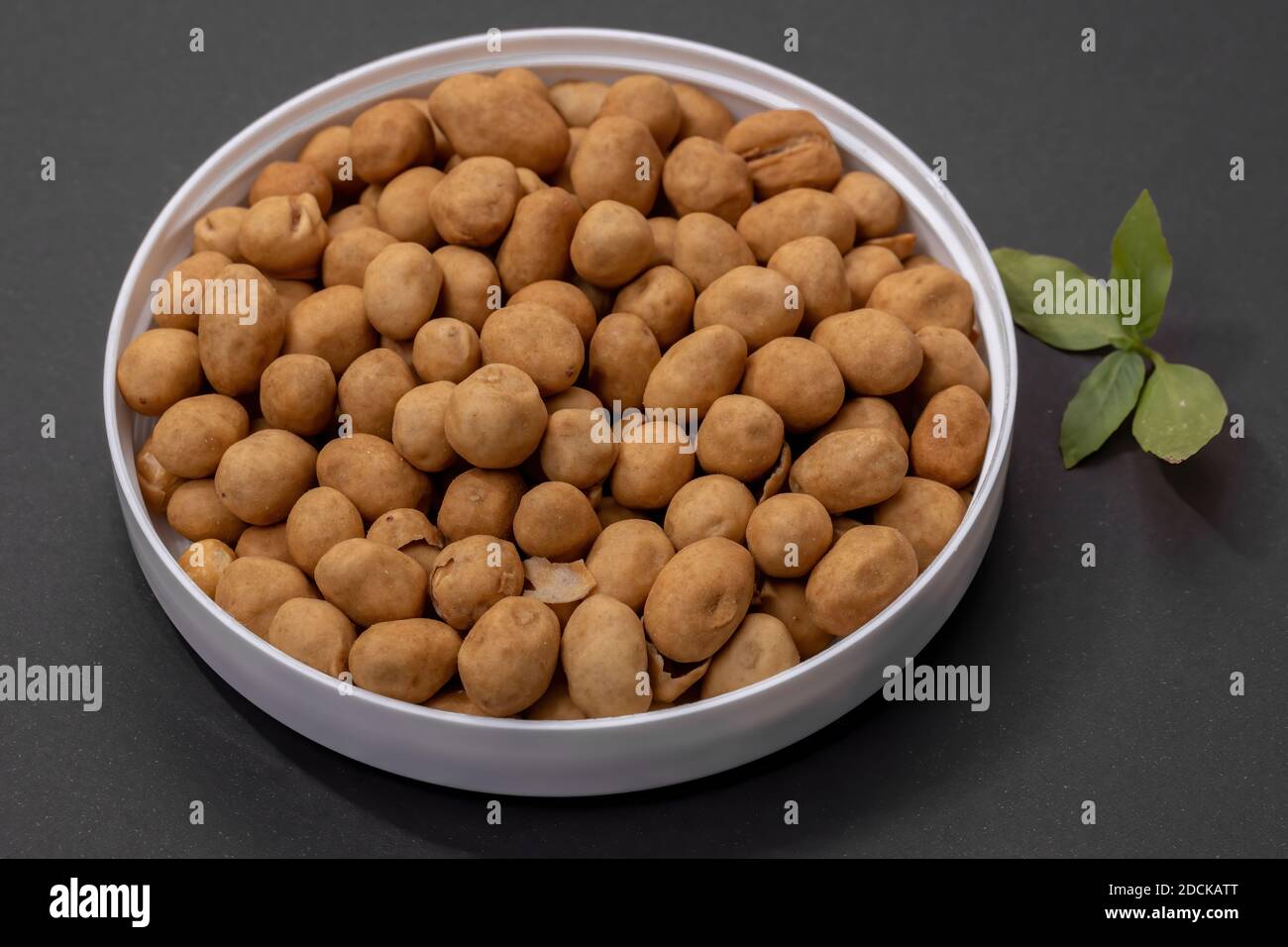 Cracker nuts, Japanese peanuts or Japanese style peanuts, a snack food ...