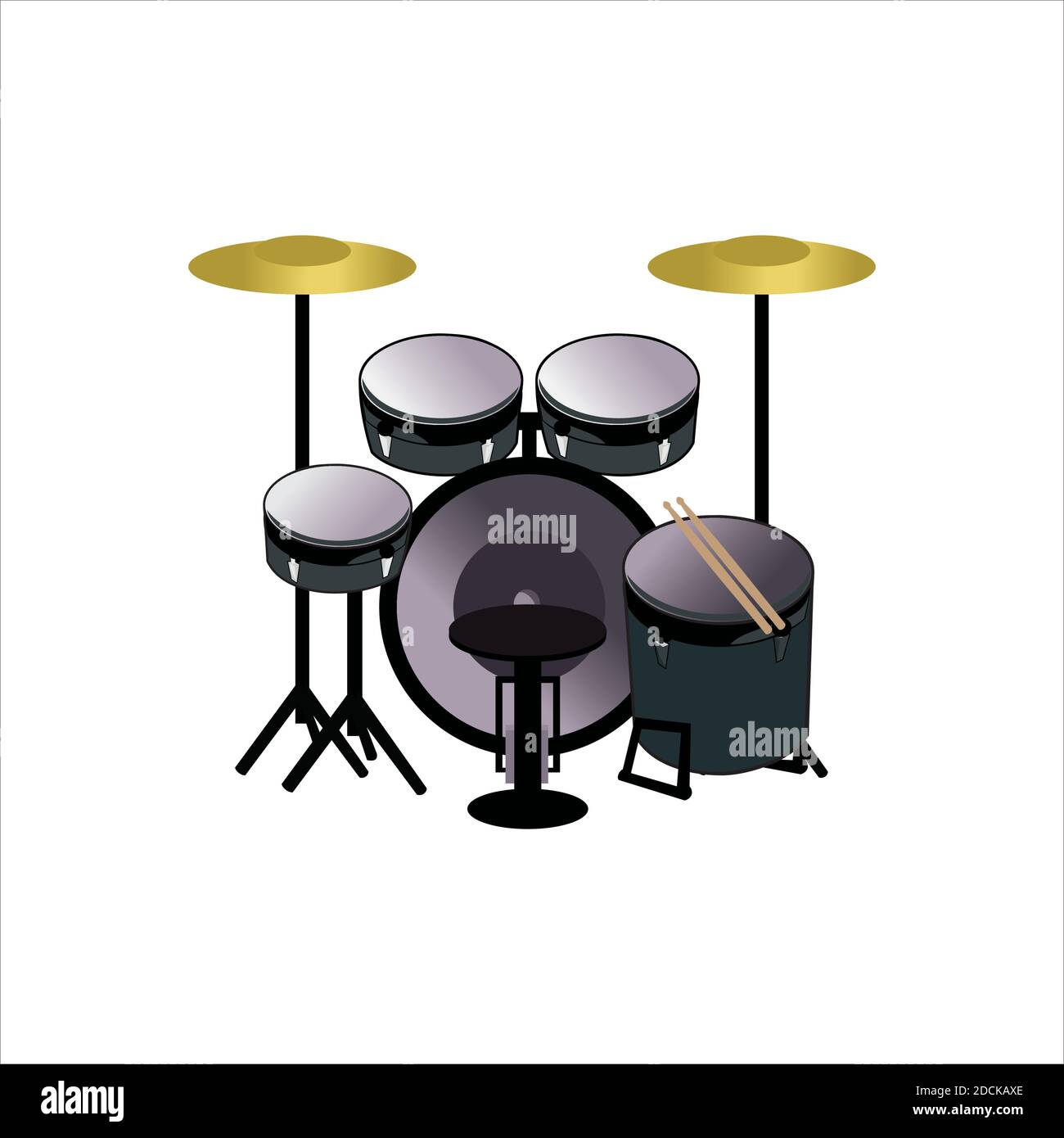Music drum set design illustration vector eps format , suitable for ...