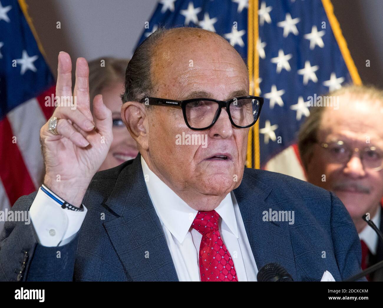 Former Mayor Rudy Giuliani (Republican of New York, New York) conducts ...