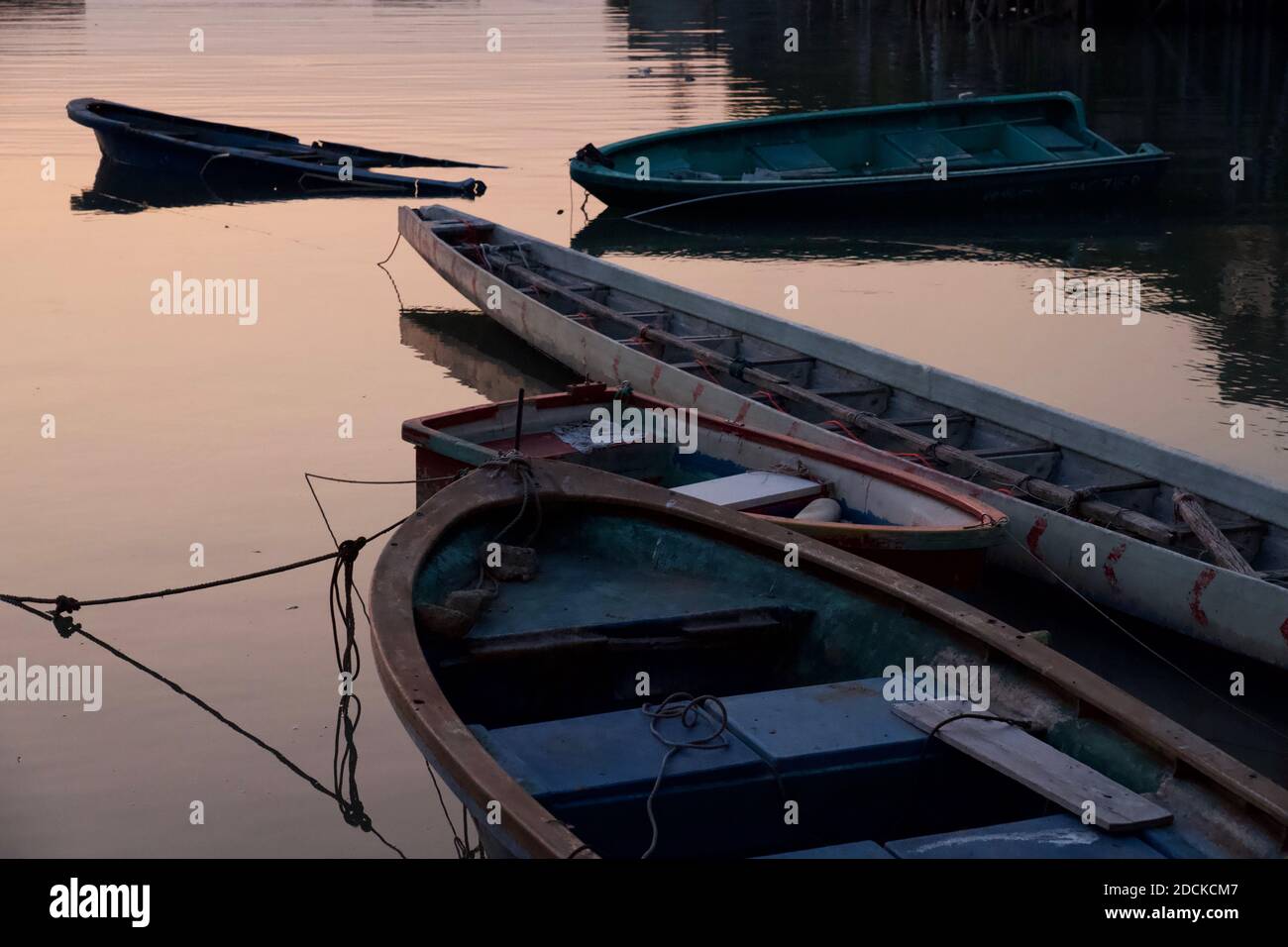 Sunset with canoe hi-res stock photography and images - Alamy