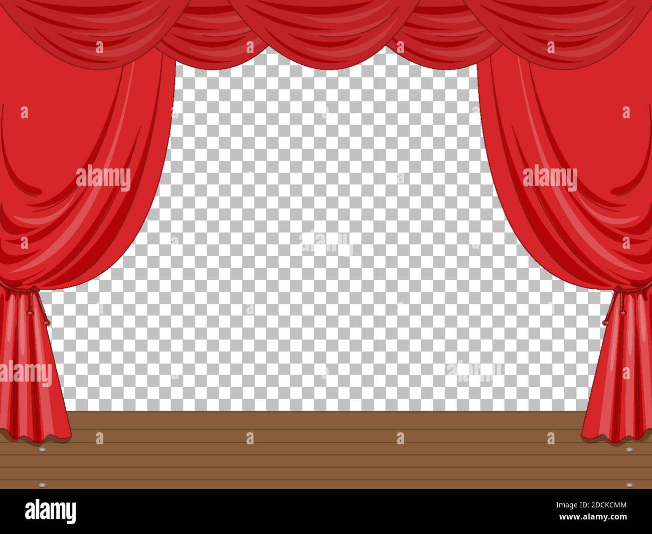 Empty stage illustration with red curtains transparent illustration ...