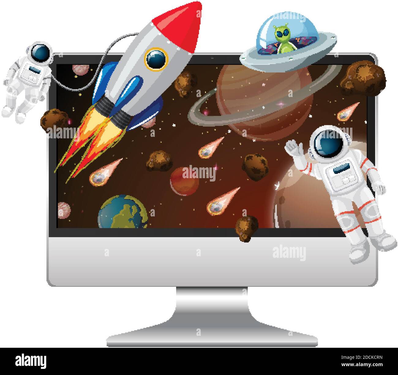 Astronaut suit man computer hi-res stock photography and images - Alamy