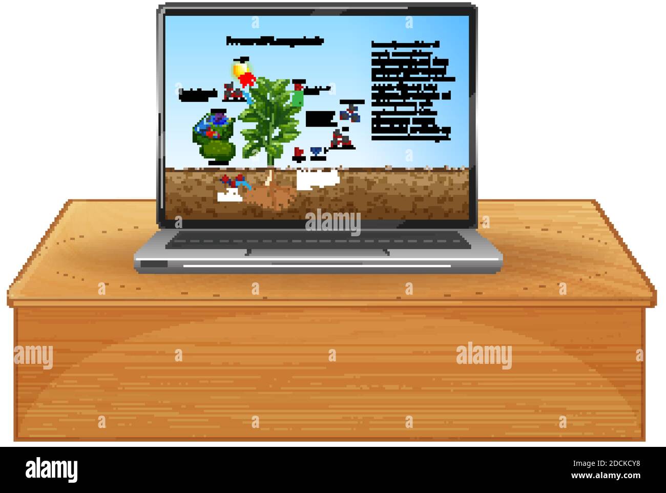 Biology on laptop screen illustration Stock Vector Image & Art - Alamy