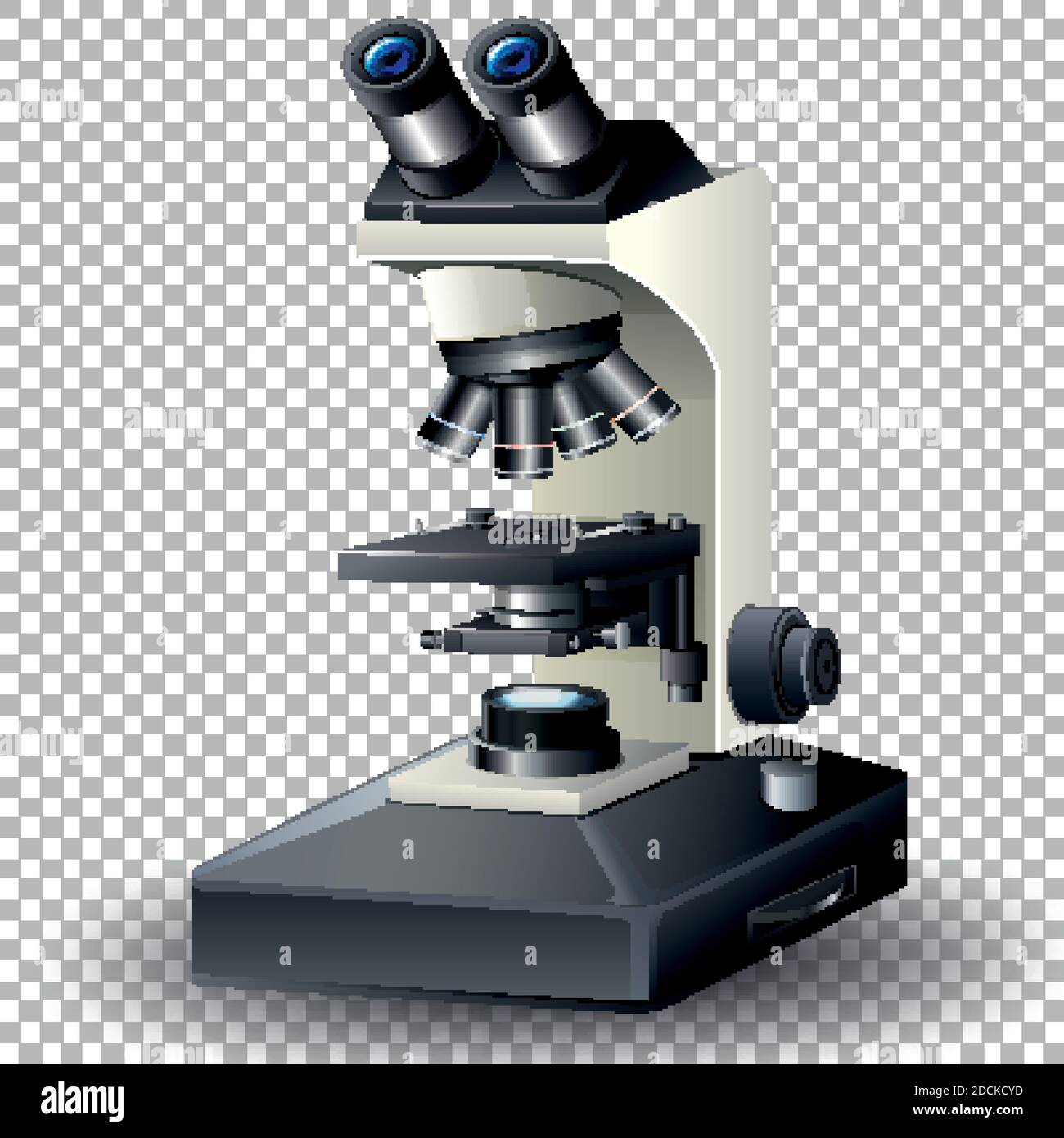 Microscope technology on transparent background illustration Stock ...